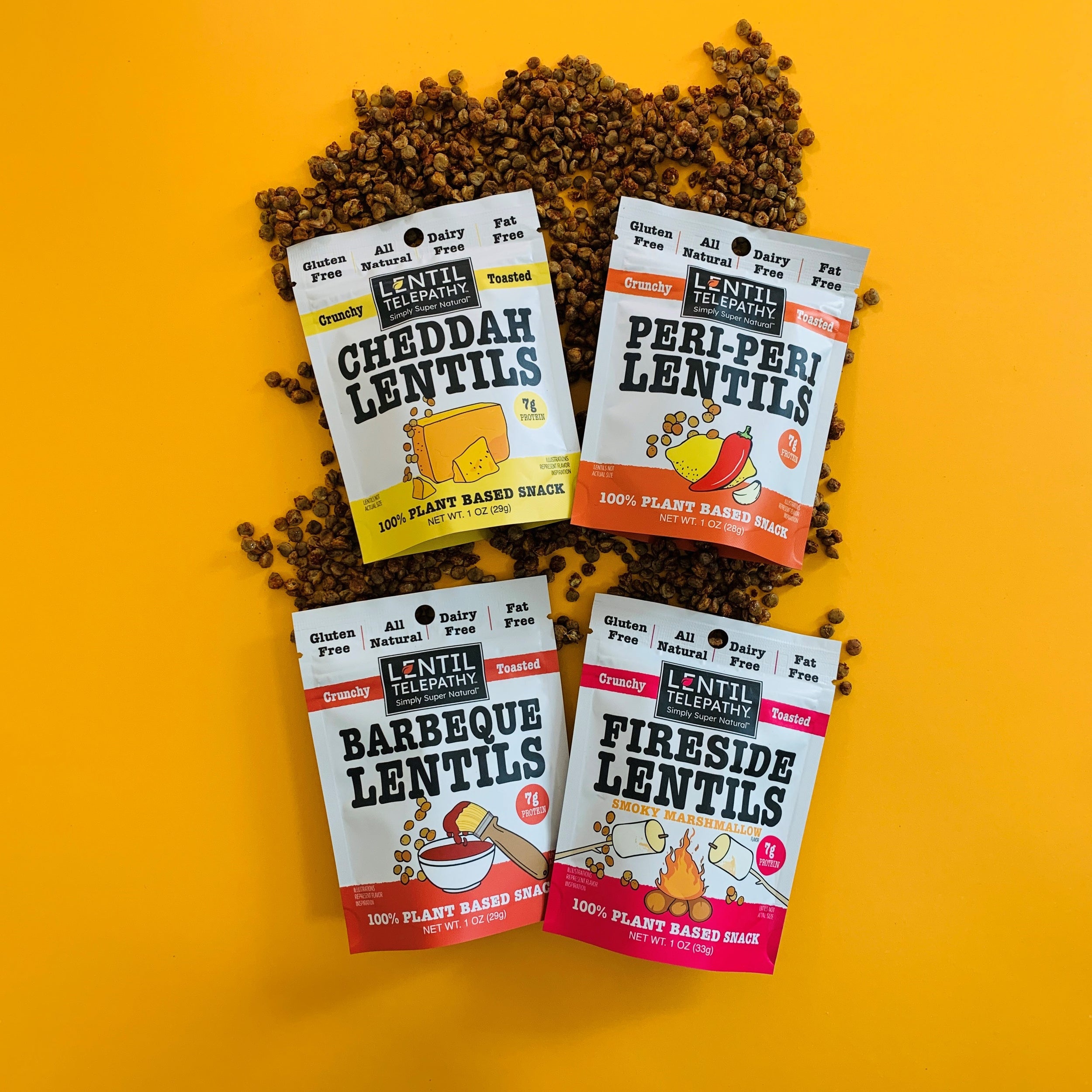 LENTIL TELEPATHY SNACKS | Crunchy Toasted Lentil Snacks – Lentil Telepathy